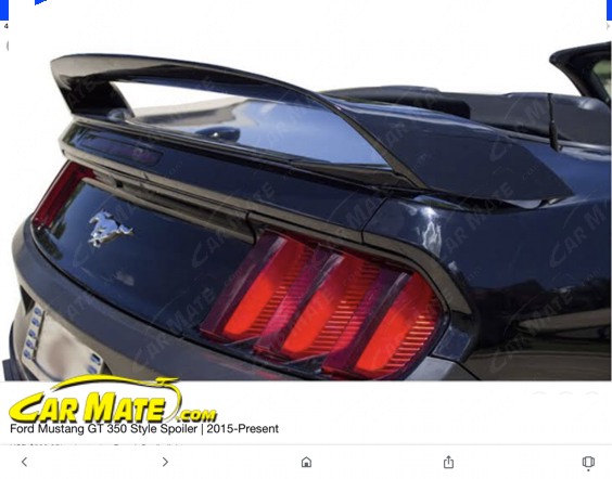 CARMATE Ford Mustang 2015-2019 "S Style" Rear Wing - bodykits aero kits ...